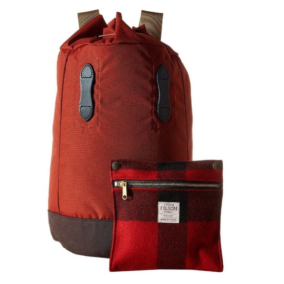 Filson | Bags | Filson Nylon Day Pack Backpack In Rusted Red New | Poshmark